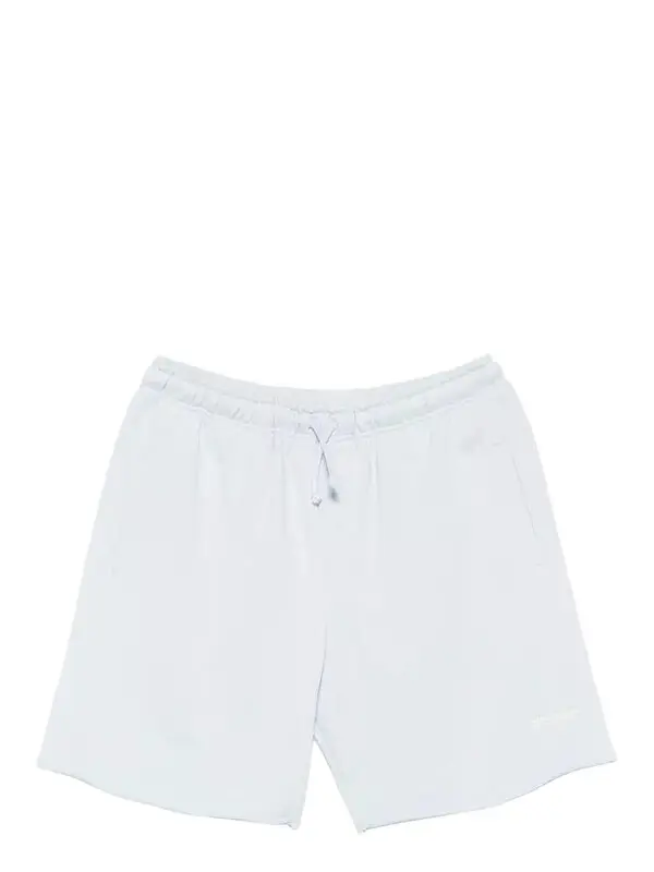 WRSTBHVR Logo-embroidered Raw-cut Shorts - Blue