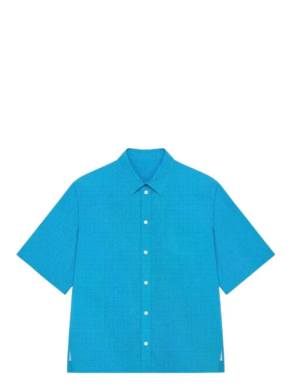 Givenchy 4g Jacquard Beach Boxy-fit Shirt - Blue