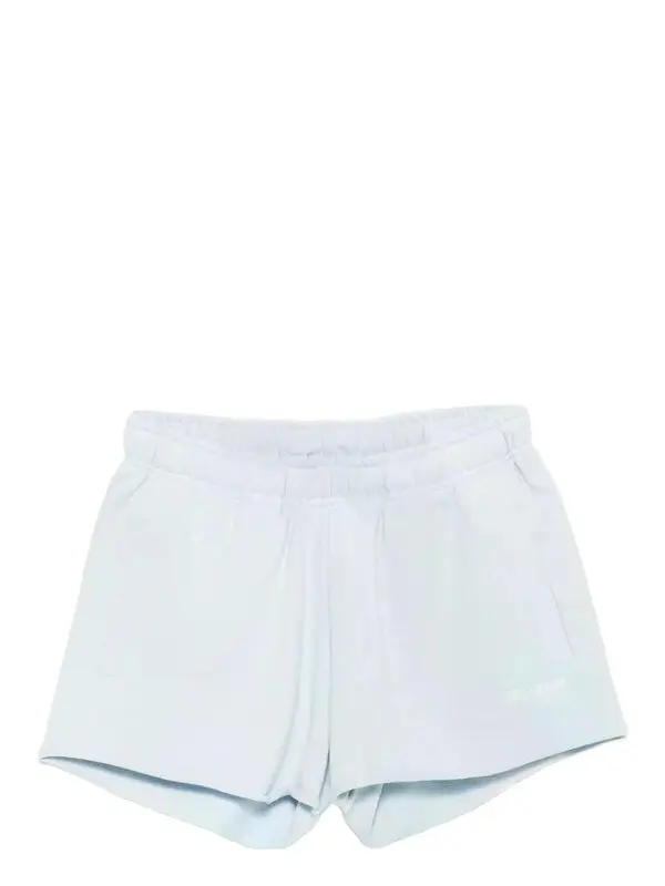 WRSTBHVR Logo-embroidered Raw-edge Shorts - Blue