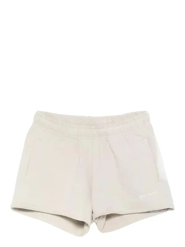 WRSTBHVR Itia Logo-embroidered Shorts - Neutrals