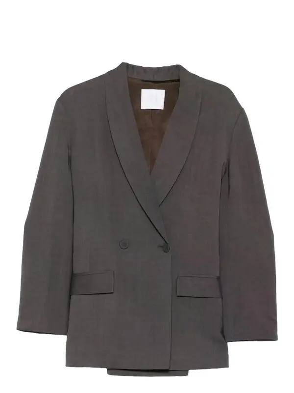Sú Double-breasted Lace-up Jacket - Brown