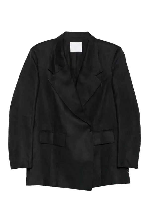 Sú Peak-lapel Double-breasted Blazer - Black