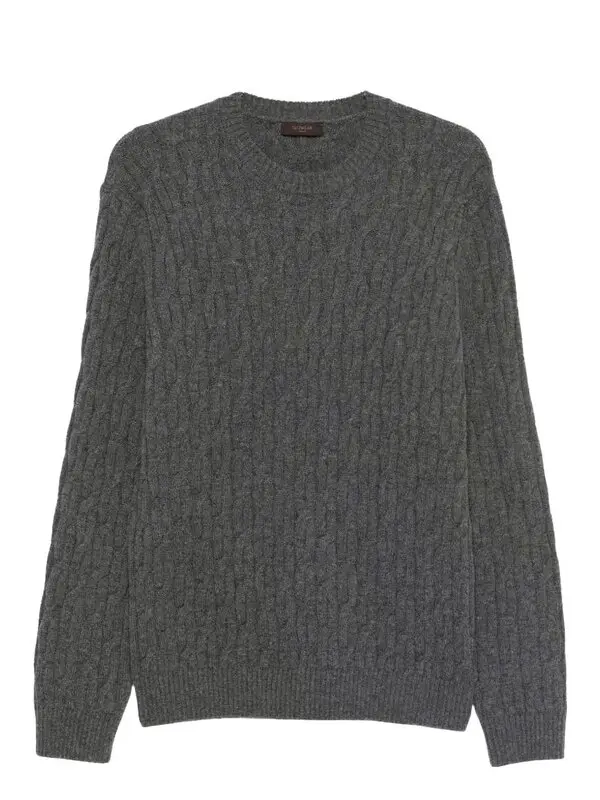ZANONE Cable-knit Sweater - Grey