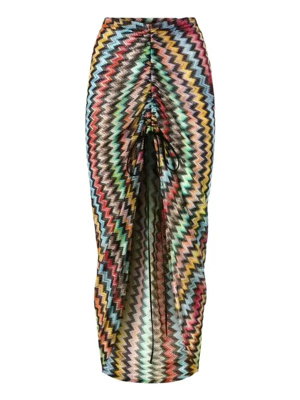 Missoni Zigzag-pattern Long Skirt - Black