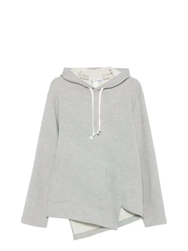 Comme Des Garçons Asymmetric-hem Hoodie - Grey