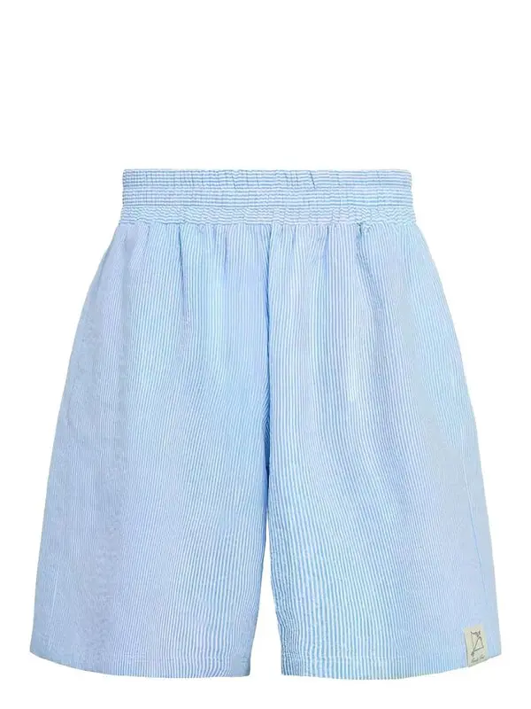 FAMILY FIRST Striped Seersucker Shorts - Blue