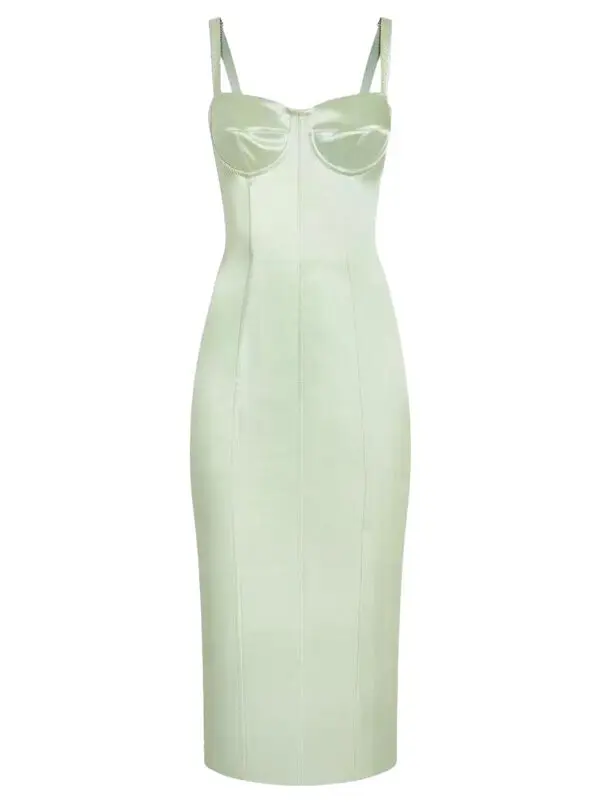 Dolce & Gabbana Bustier-style Midi Dress - Green