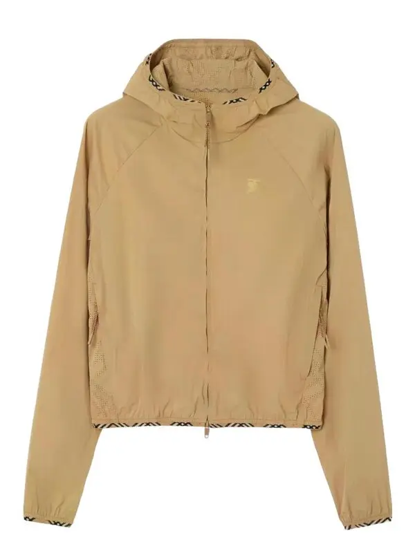 Burberry Stretch Nylon Hooded Jacket - Neutrals