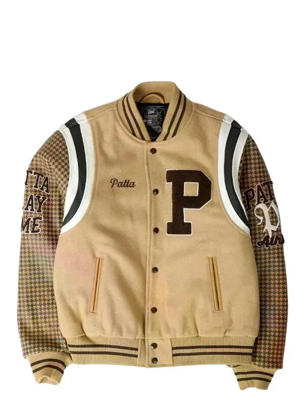 PATTA Athletic Houndstooth-pattern Jacket - Neutrals