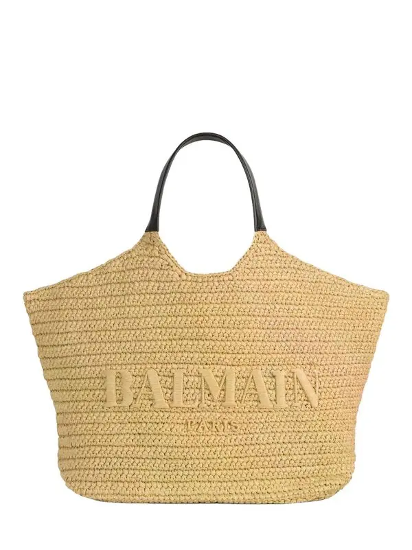 Balmain Crochet Tote Bag - Neutrals