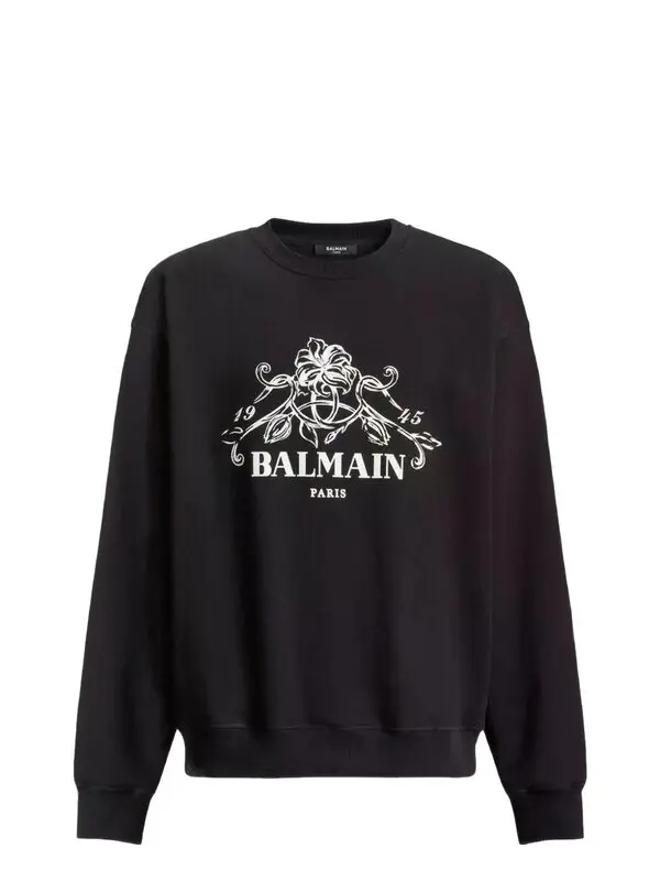 Balmain Printed Vine Sweatshirt - Black