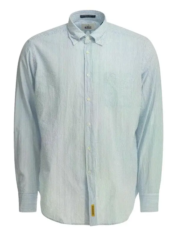 B.D.BAGGIES Bradford Seersucker Striped Shirt - Blue
