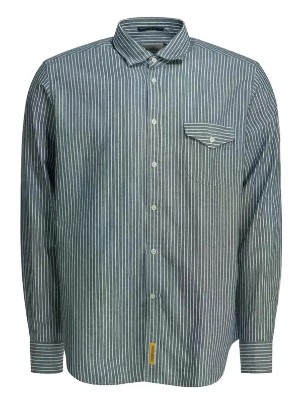 B.D.BAGGIES Bradford Striped Cotton Shirt - Blue