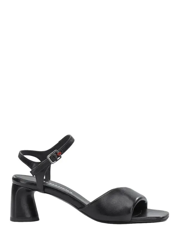 HALMANERA Dally Padded Crossover-strap Sandals - Black