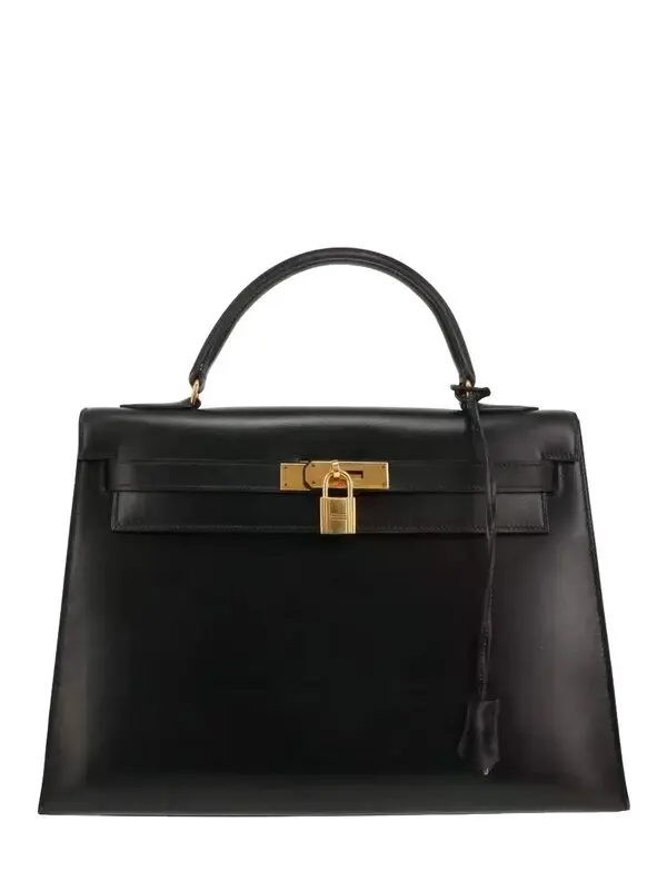 Hermès 1977 Kelly 32 Leather Handbag - Black
