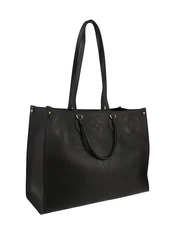 LOUIS VUITTON Monogram Empreinte Onthego Leather Tote Bag - Black
