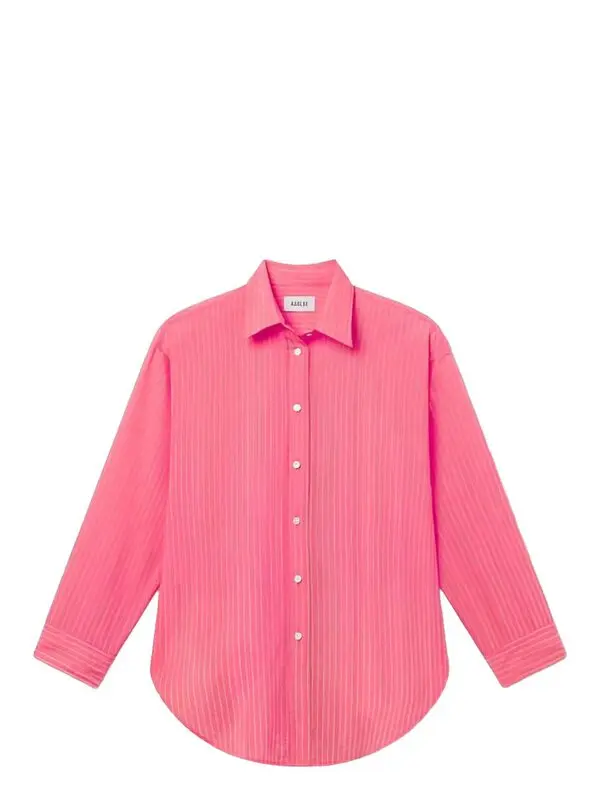 AGOLDE Sona Pinstriped Shirt - Pink