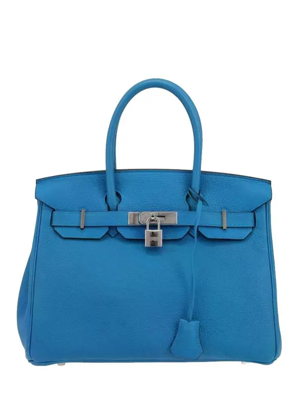 Hermès 2017 Birkin 30 Leather Handbag - Blue