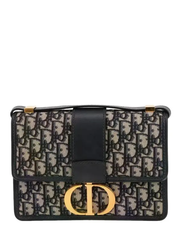 Dior 30 Montaigne Oblique Handbag - Black