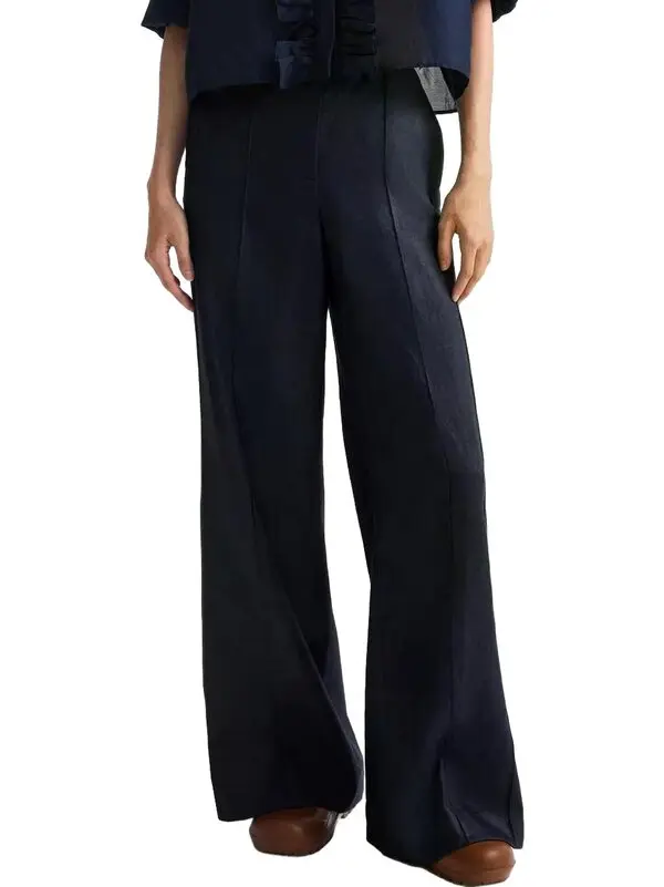 TWP Bond St Pleated Trousers - Blue