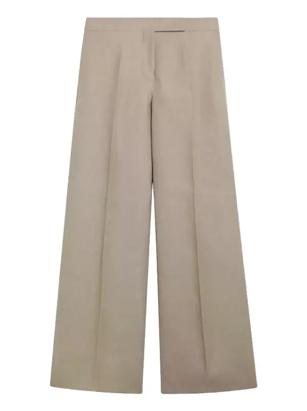 Max Mara Pressed-crease Wide-leg Trousers - Neutrals