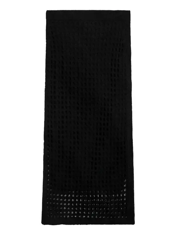 Max Mara Crochet-knit Skirt - Black