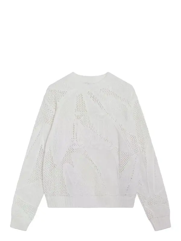 Max Mara Embroidered Cotton Sweater - White