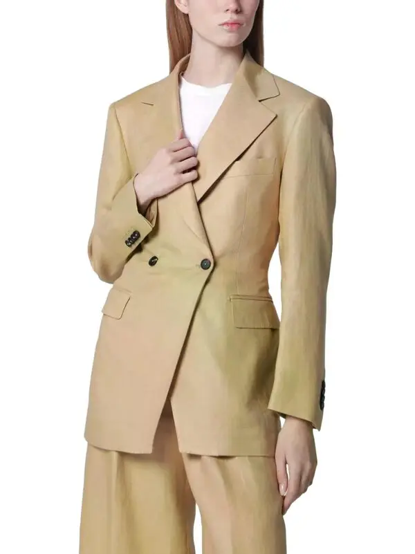 Tagliatore Double-breasted Linen Blazer - Neutrals