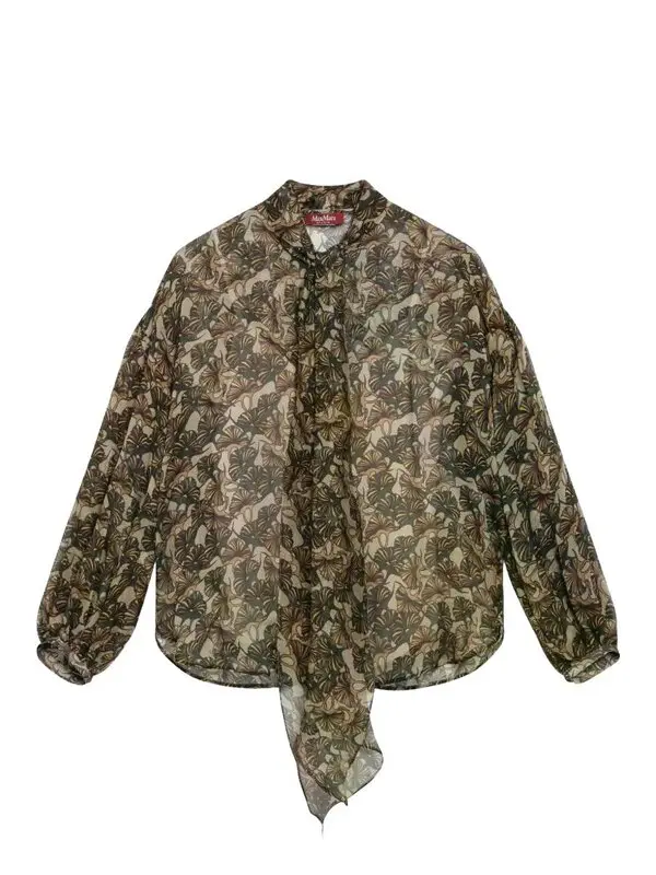 Max Mara Floral Print Blouse - Brown
