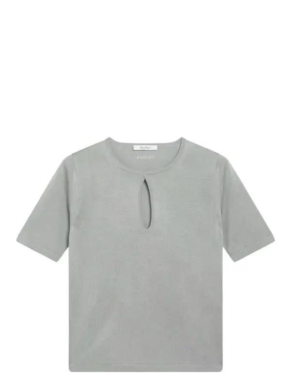 Max Mara Keyhole-detail T-shirt - Green