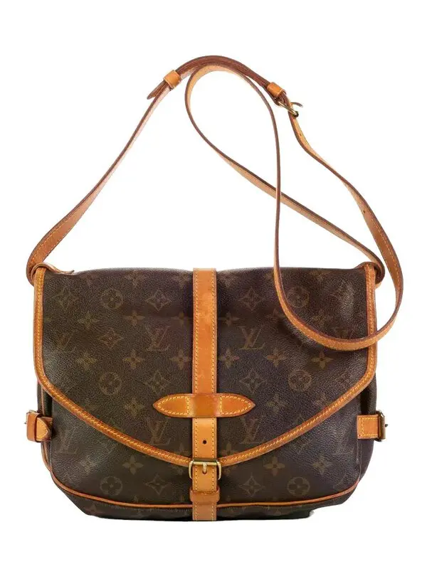 LOUIS VUITTON Monogram Saumur Shoulder Bag - Brown