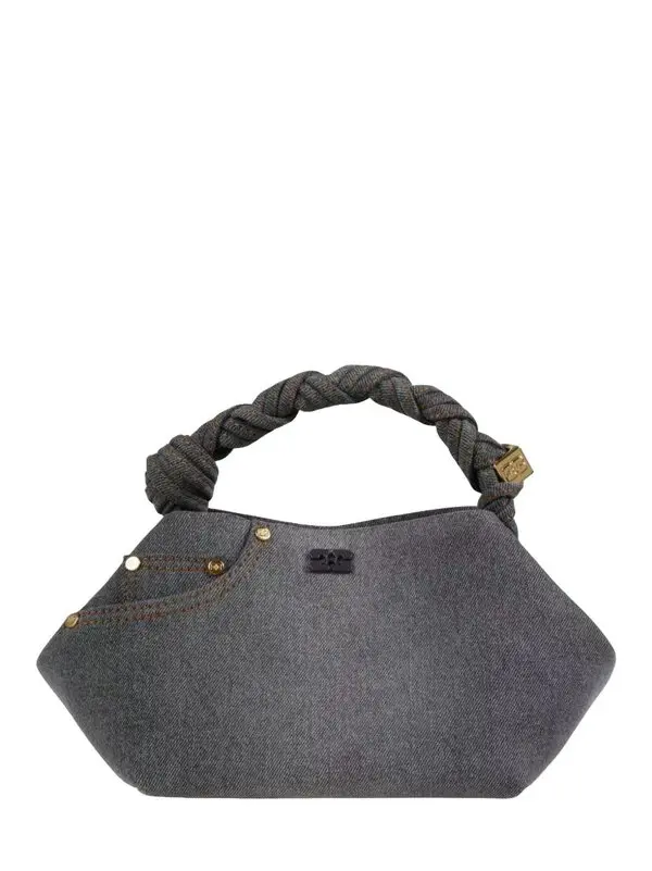 GANNI Braided-handle Tote Bag - Grey