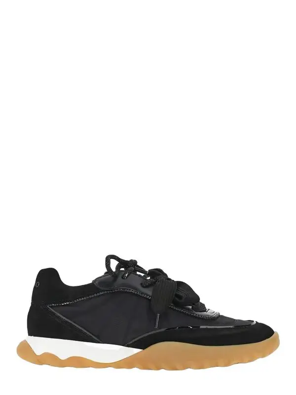 Pinko Panelled Bow-detail Sneakers - Black