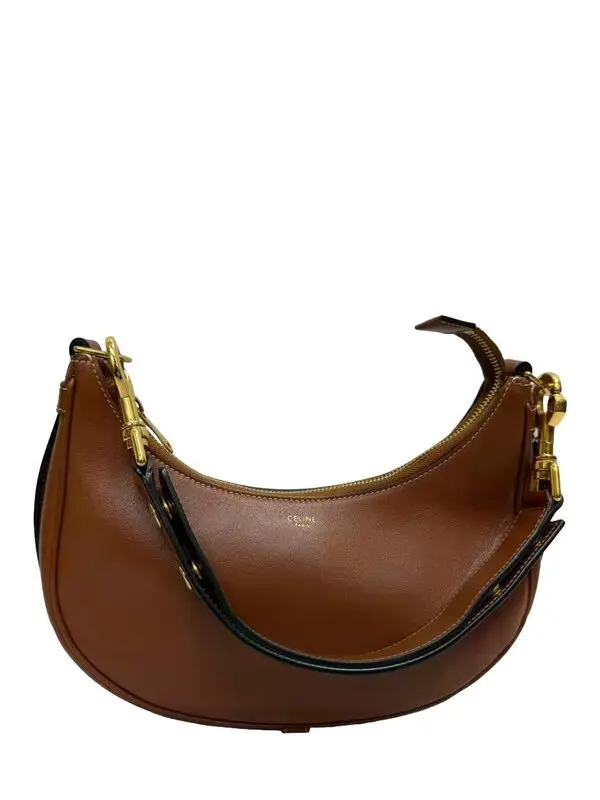 Celine Ava Leather Shoulder Bag - Brown