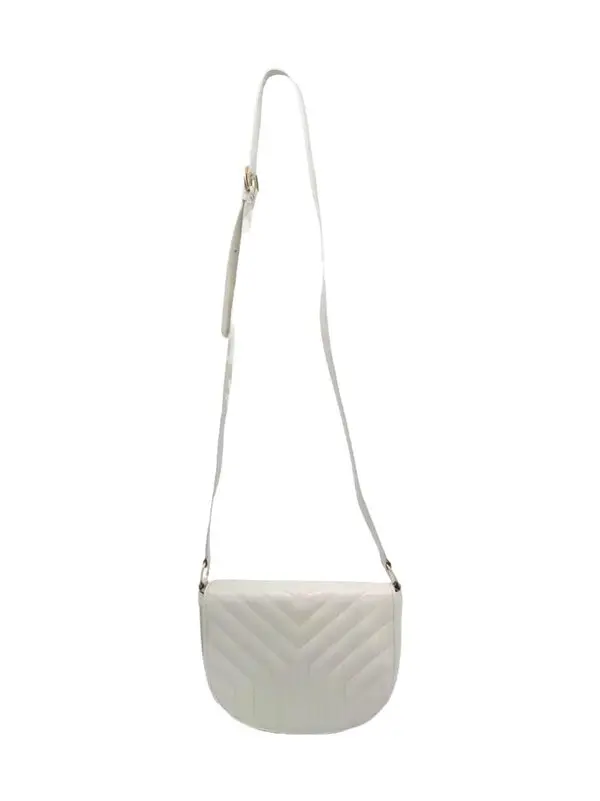 Saint Laurent Joan Quilted Shoulder Bag - White