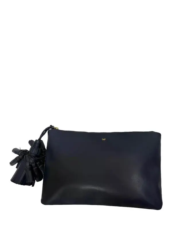 ANYA HINDMARCH Georgiana Tasseled Clutch Bag - Blue