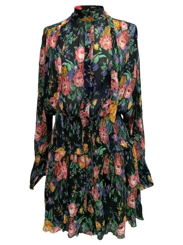 Zimmermann Allia Floral-print Dress - Black