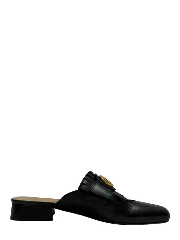 Valentino Garavani Vlogo Kiltie Mules - Black