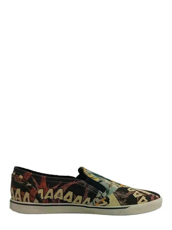 Celine Comic-print Slip-on Sneakers - Yellow
