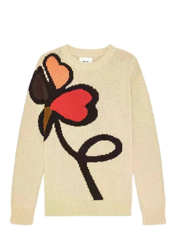 Nn07 Todd Intarsia-knit Sweater - Neutrals