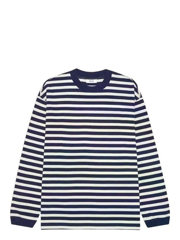 Nn07 Lionel Striped Long-sleeve Top - Blue