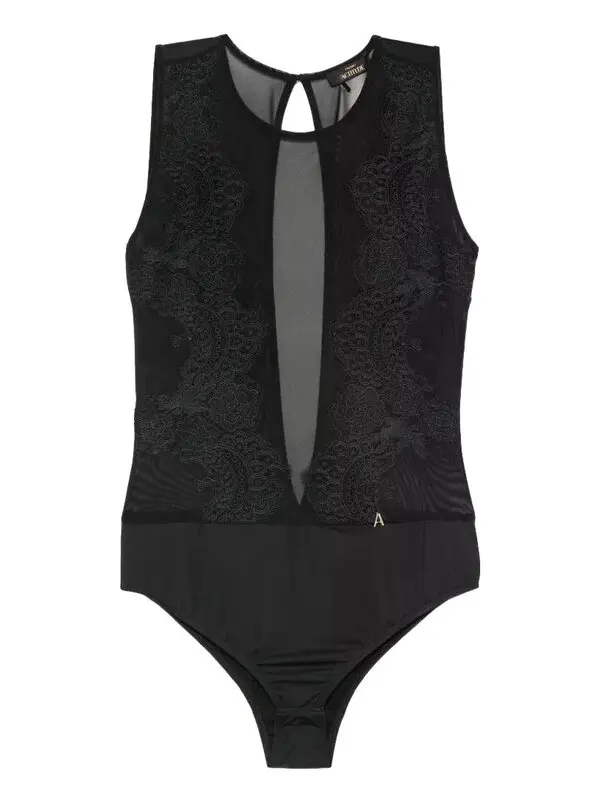 TWINSET Floral Lace Bodysuit - Black