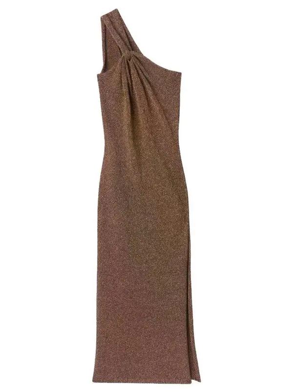 A.L.C. Mimi One-shoulder Midi Dress - Brown