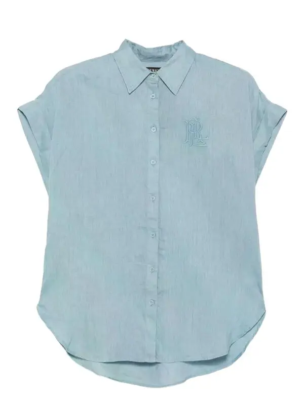 Ralph Lauren Embroidered-logo Short-sleeve Shirt - Blue