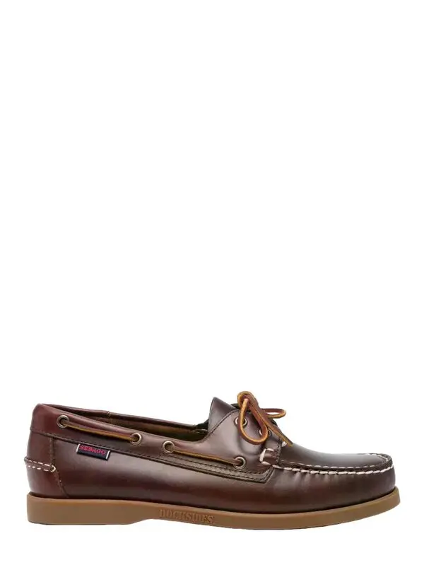 SEBAGO Leather Boat Shoes - Brown