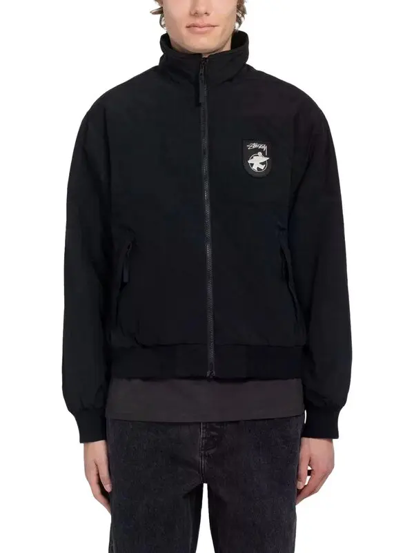 StÜssy Logo-patch Fleece-lined Jacket - Black