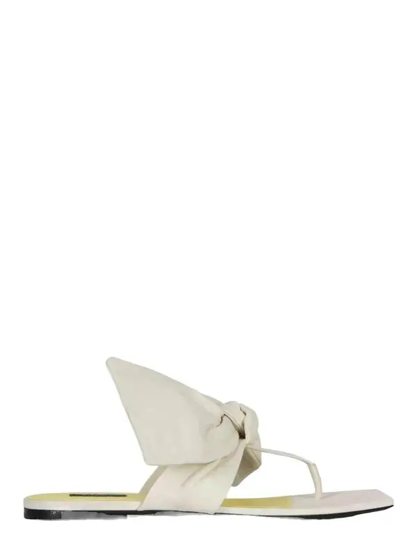 Givenchy Boudoir Bow Flat Sandals - White