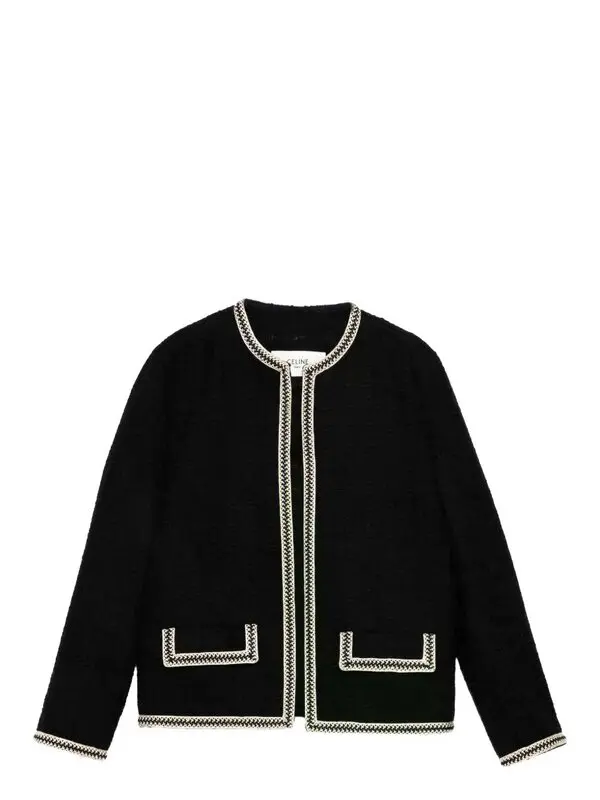 Celine Chasseur Braided Tweed Jacket - Black