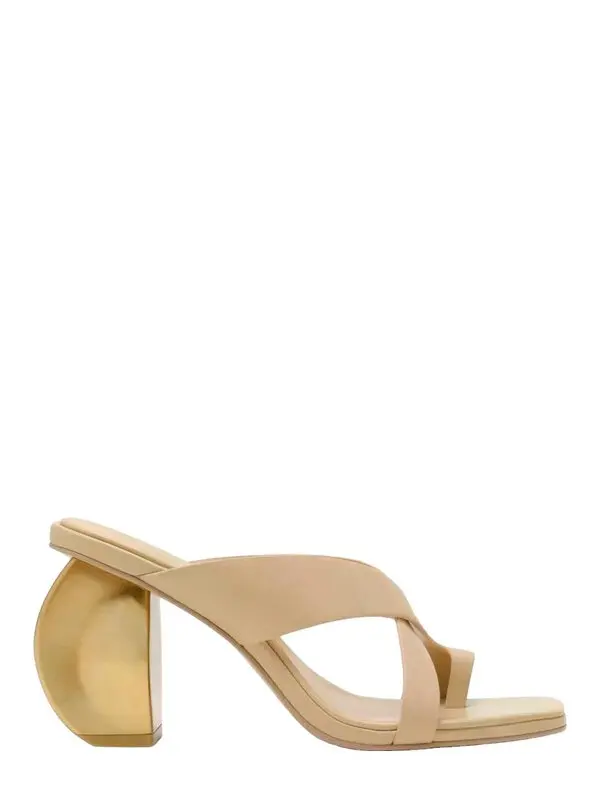 Cult Gaia Nina Sculptural-heel Sandals - Neutrals
