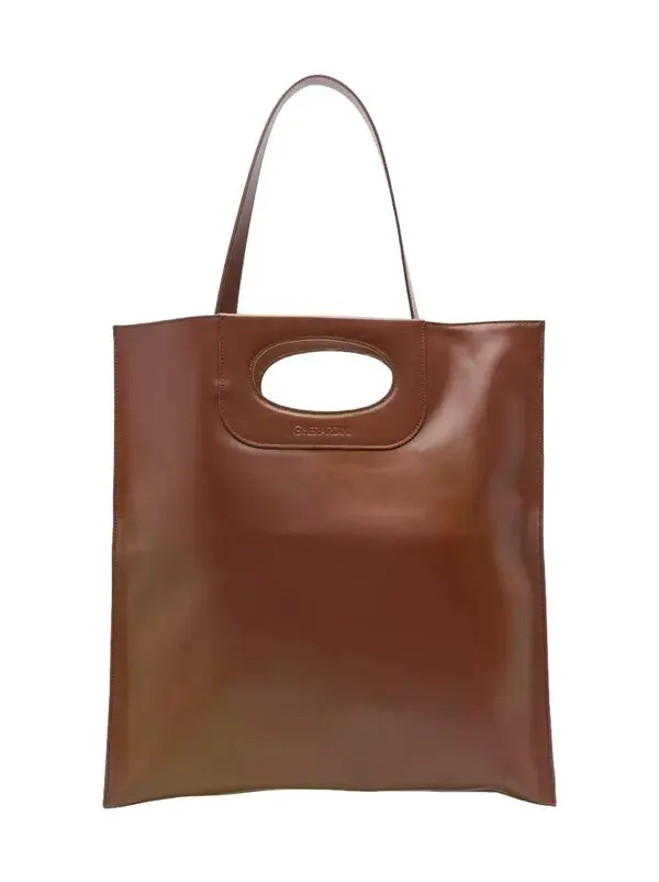 GHERARDINI Logo-embossed Leather Clutch - Brown